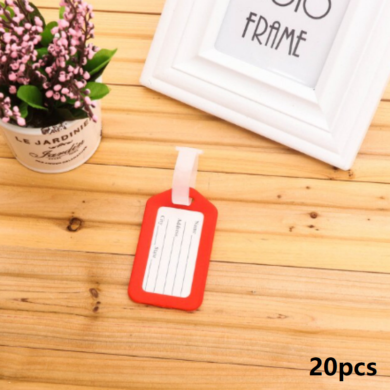Jual Travel Name Tag 20pcs Bag Tag Luggage Tag Gantungan Koper Tas ...