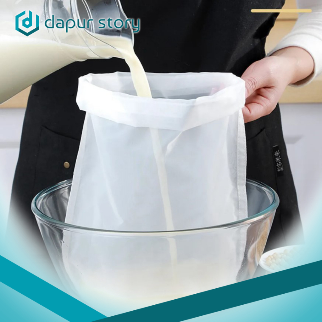 Jual Kain Peras Saringan Santan Susu Kedelai Nylon Food Filter Bag Mesh ...