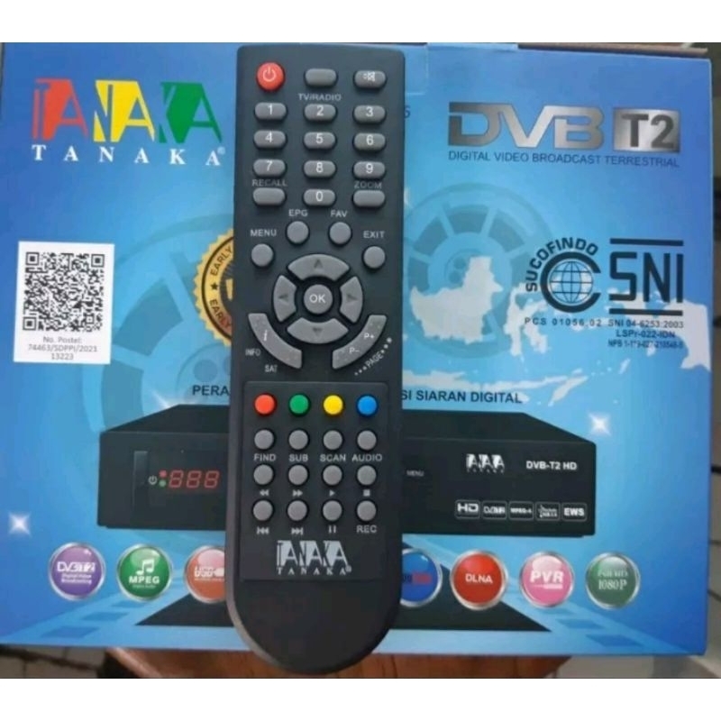 Jual REMOTE SET TOP BOX DVB-T2 REMOT STB TANAKA HD Langsung Pakai Tanpa ...