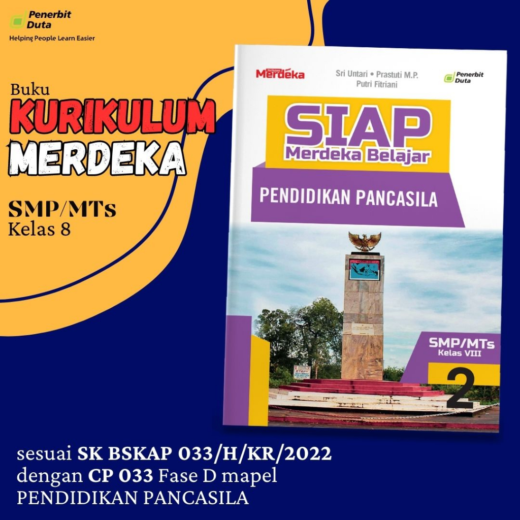 Jual Siap Merdeka Belajar PKN SMP/MTs Kelas 8 Kurikulum Merdeka ...
