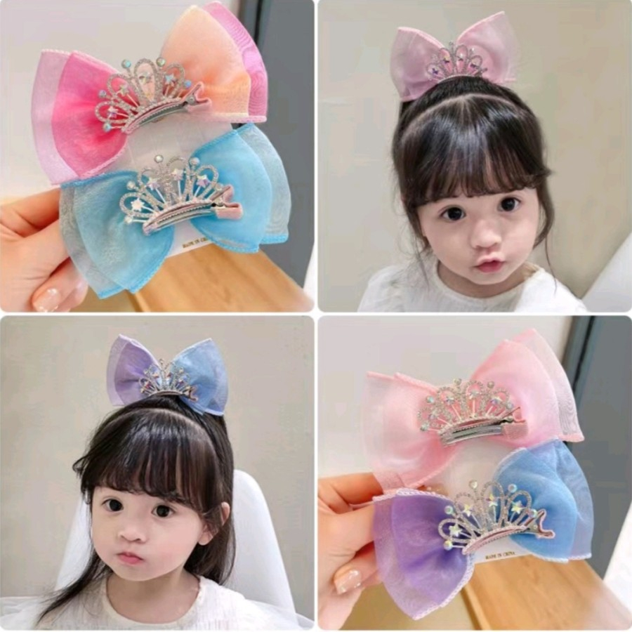 Jual Jepit Ikat Rambut Anak Korea PITA MAHKOTA Aksesoris Rambut Anak ...