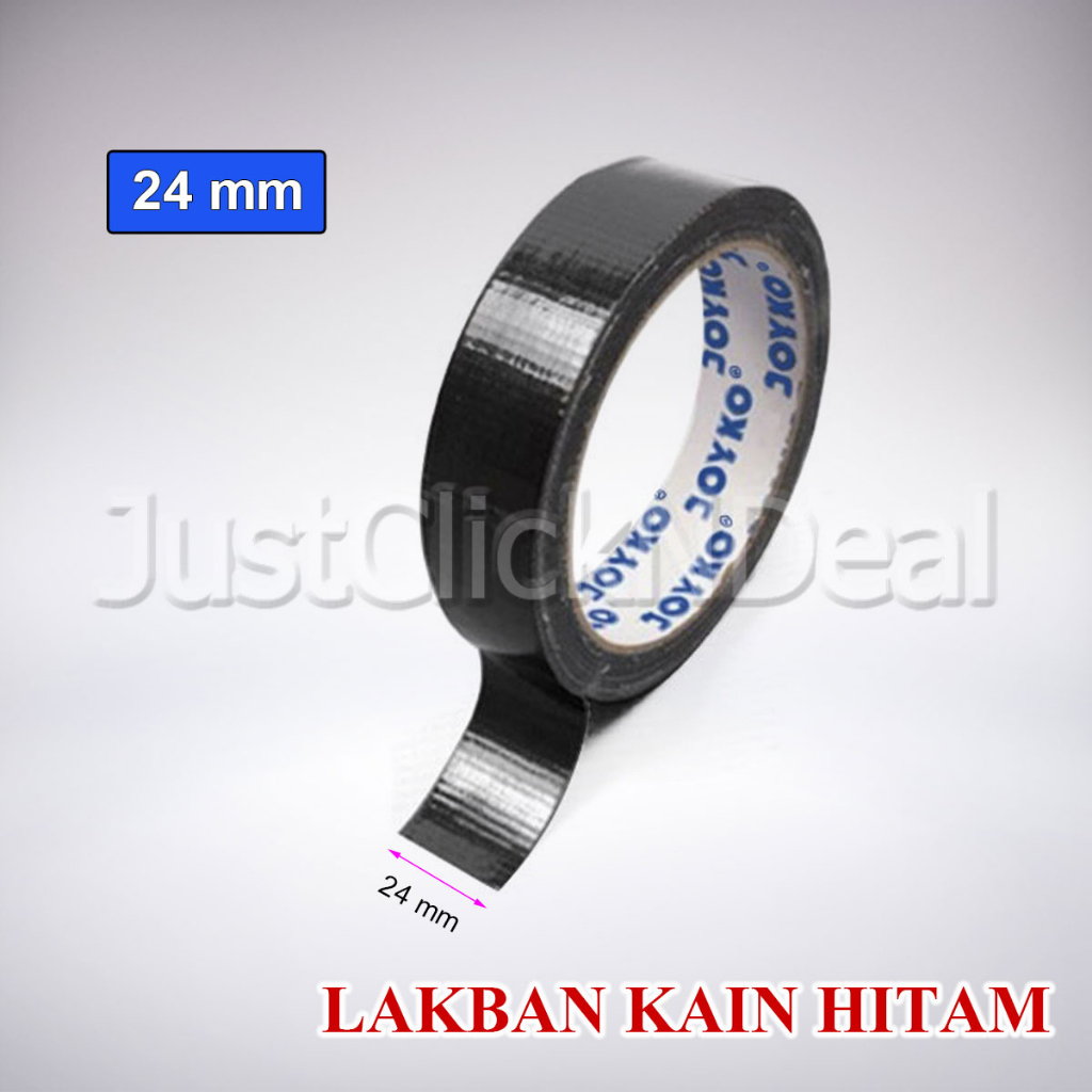 Jual JOYKO Lakban Kain Jilid Hitam 24 36 48 mm x 10 m Cloth Tape ...
