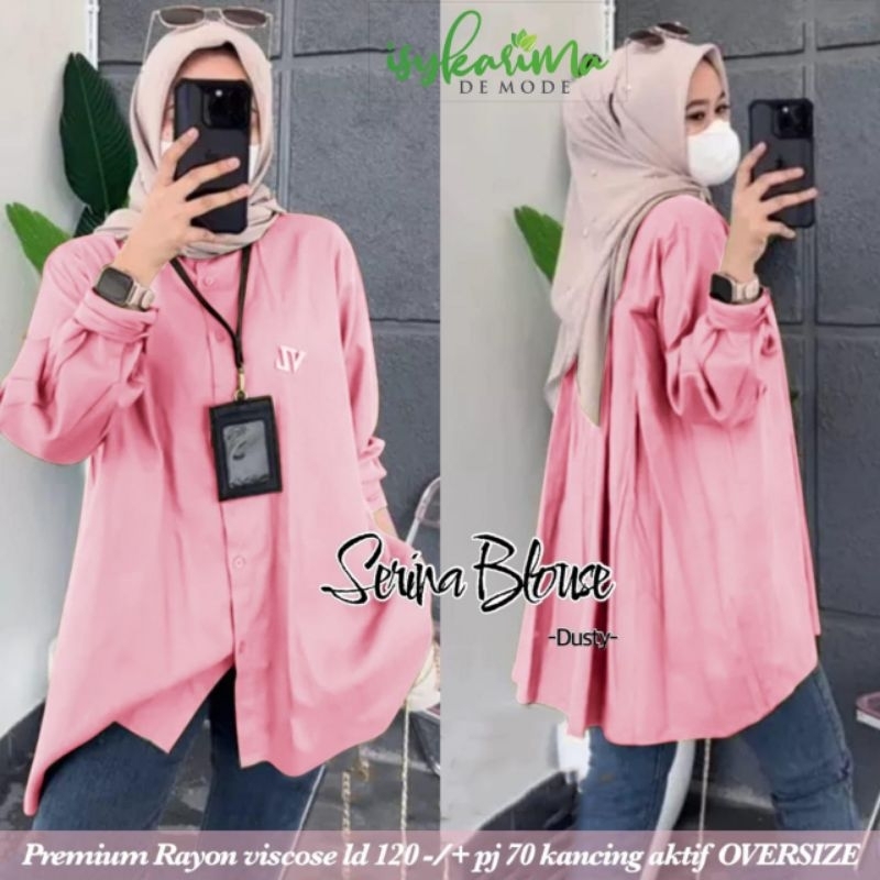 Jual Blouse cantik wanita kekinian tebal nyaman di pakai serina blouse ...