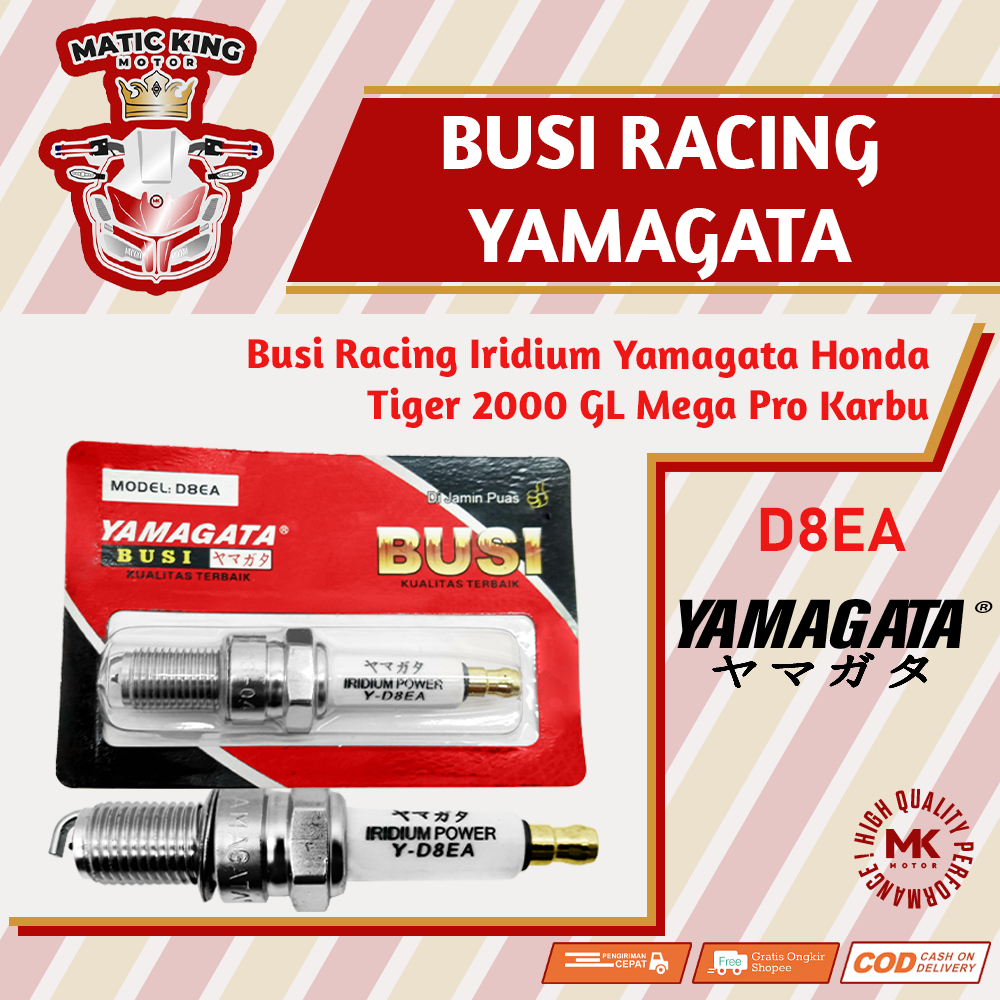 Jual Busi Spark Racing Honda Tiger 2000 GL Mega Pro Karbu D8EA Yamagata ...