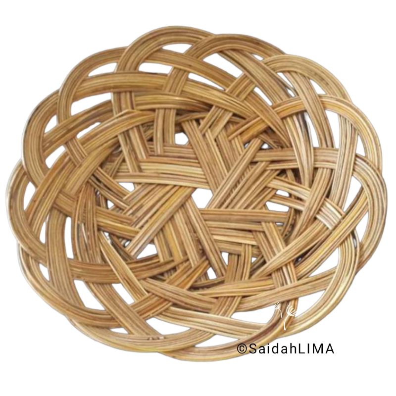 Jual Piring Lidi Anyaman - Piring Rotan Anyam SNI Diameter 25cm ...