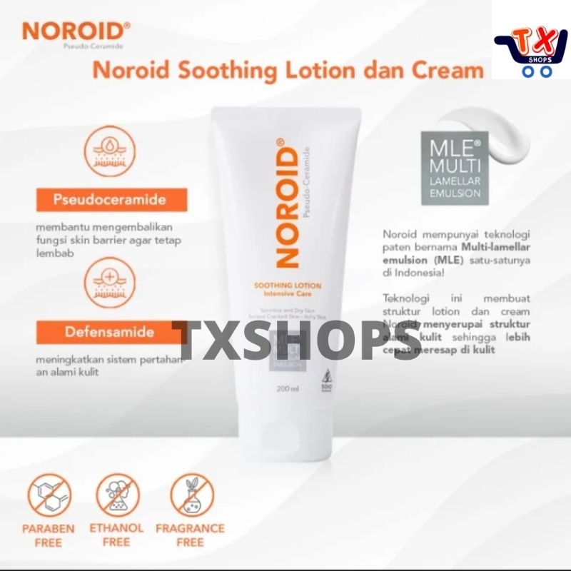 Jual Noroid Soothing Lotion 200 ml 200ml Soothing Cream 80 ml Derma ...