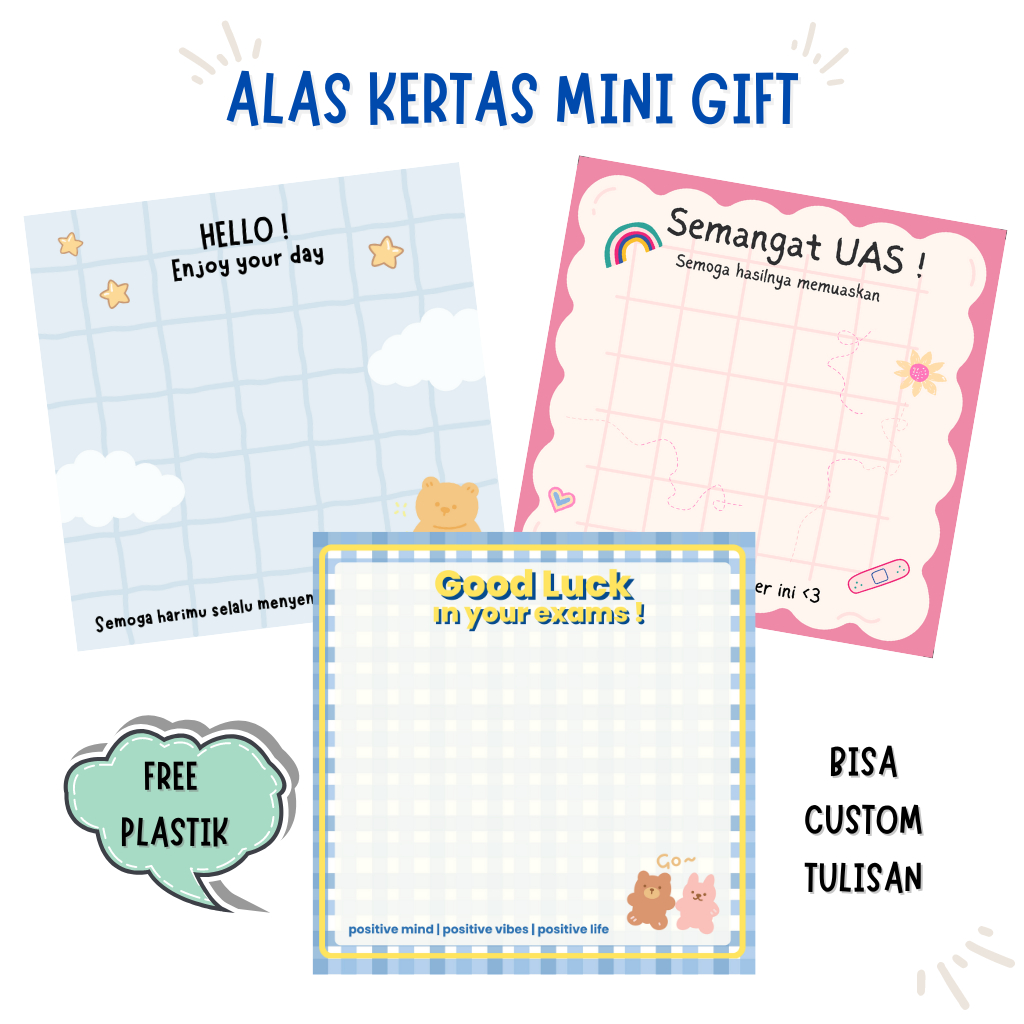 Jual ALAS KERTAS MINI GIFT | BISA CUSTOM TULISAN | ALAS MINI GIFT SNACK ...