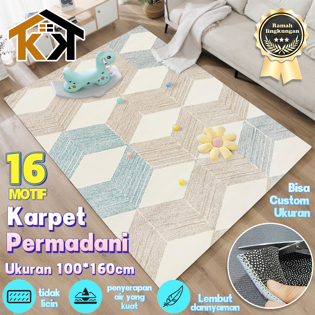 Jual (KK) 100*160CM Karpet lantai Eropa Mewah Design Premium Polyester ...