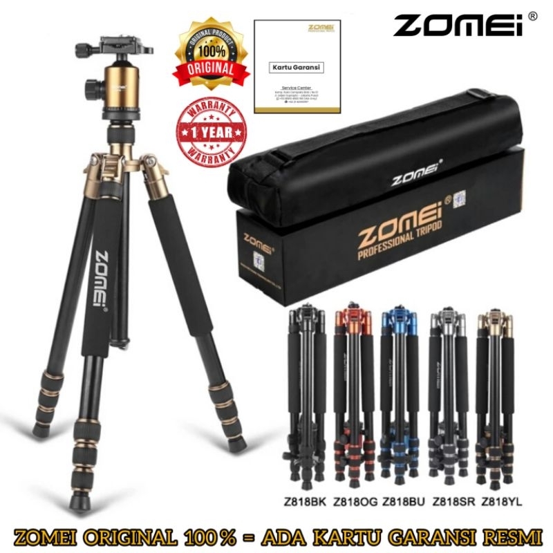 Jual ZOMEI Z818 Professional Tripod Monopod Ball Head for Kamera DSLR Mirrorless Camcorder Video ...