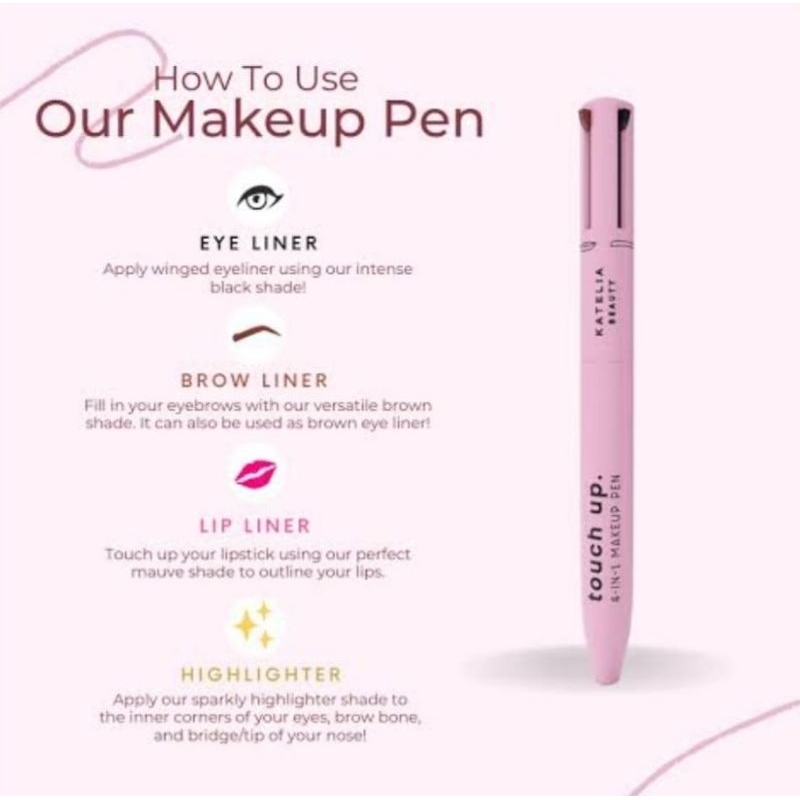 Jual Touch Up Pen Make Up 4 in 1 Eyeliner Brow Eye Lipliner ...