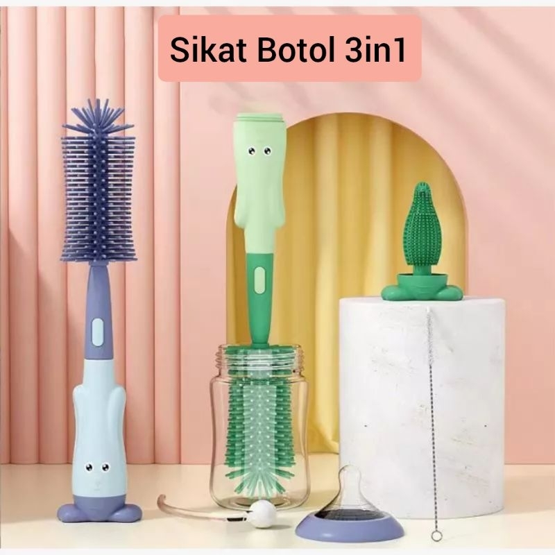 Jual Sikat Botol Susu Model Baru 3in1/pembersih Botol Susu | Shopee Indonesia