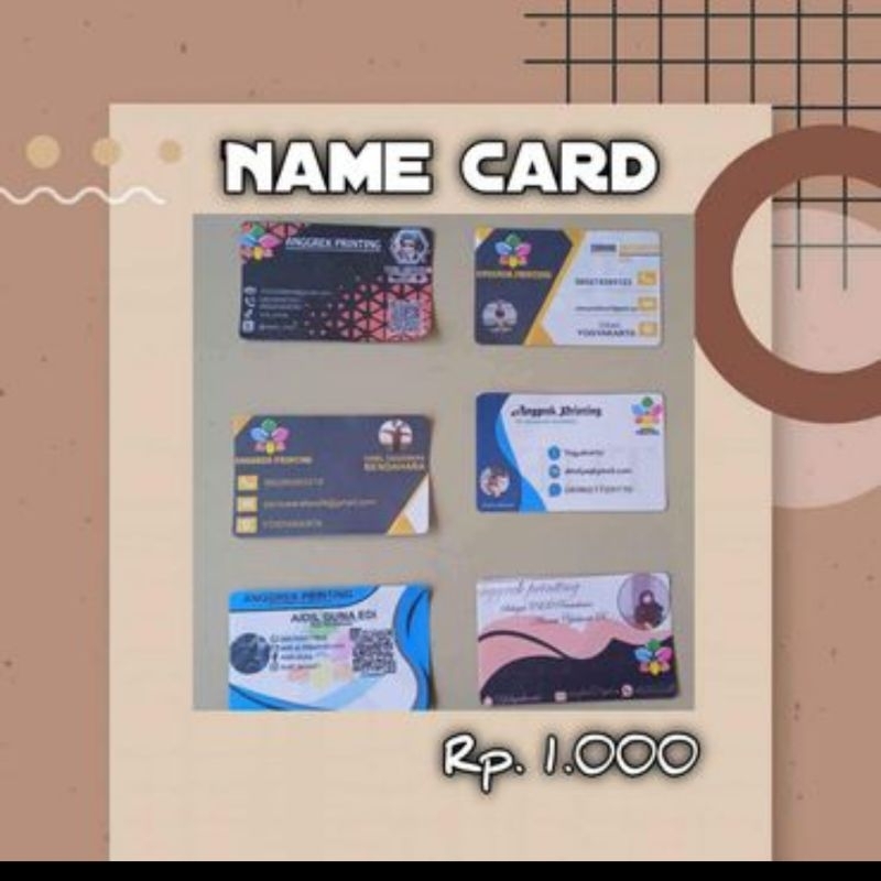 Jual Name card | Shopee Indonesia