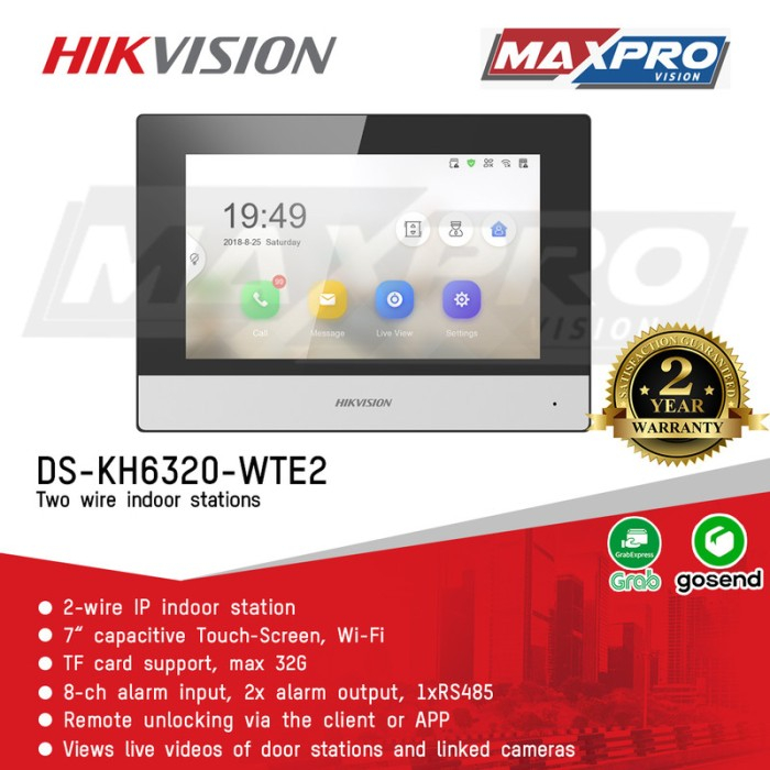Jual DS-KH6320-WTE2 - HIKVISION IP VIDEO INTERCOM INDOOR STATION | Shopee Indonesia