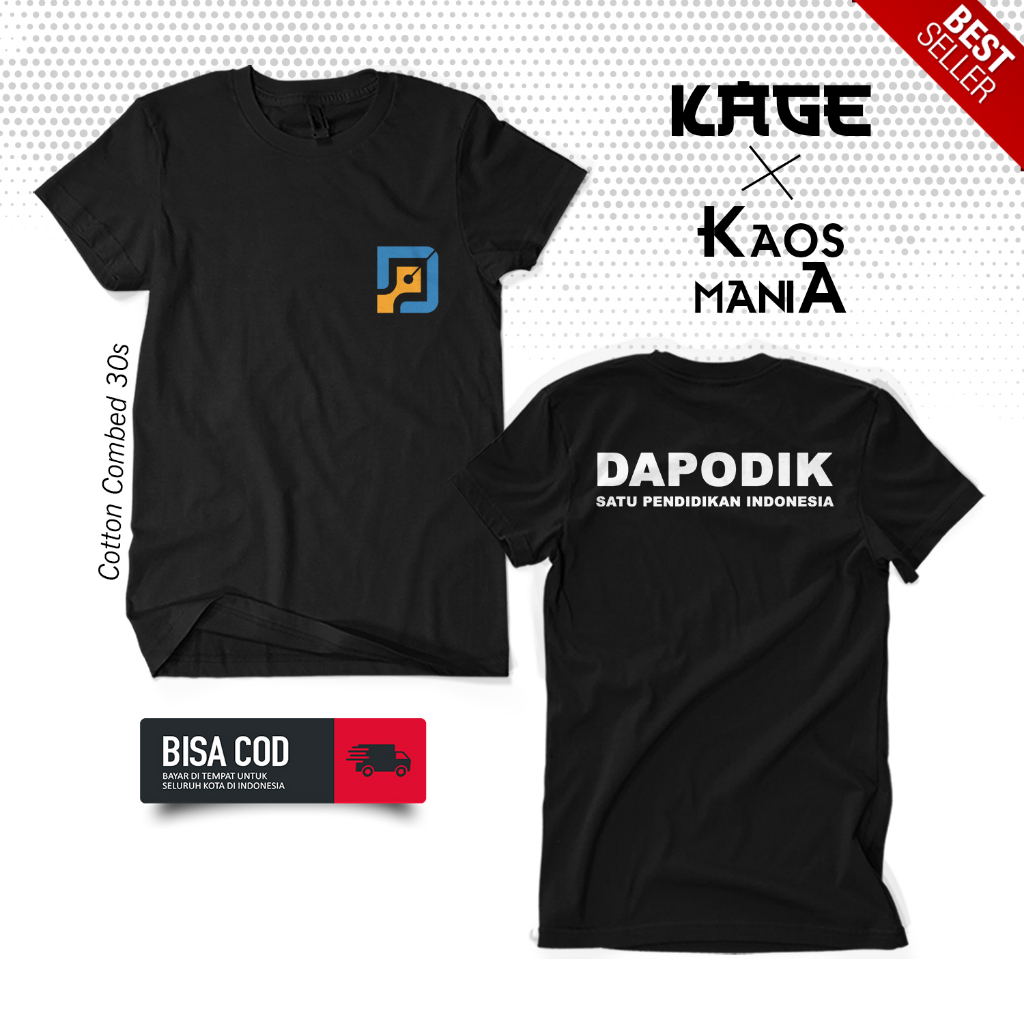 Jual Baju Kaos Pria Operator DAPODIK Sekolah KAOS KAGE | Shopee Indonesia