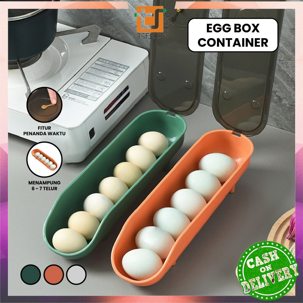 Jual OFM-C861 Tempat Telur Ayam Estetik Storage Box Organizer / Wadah ...