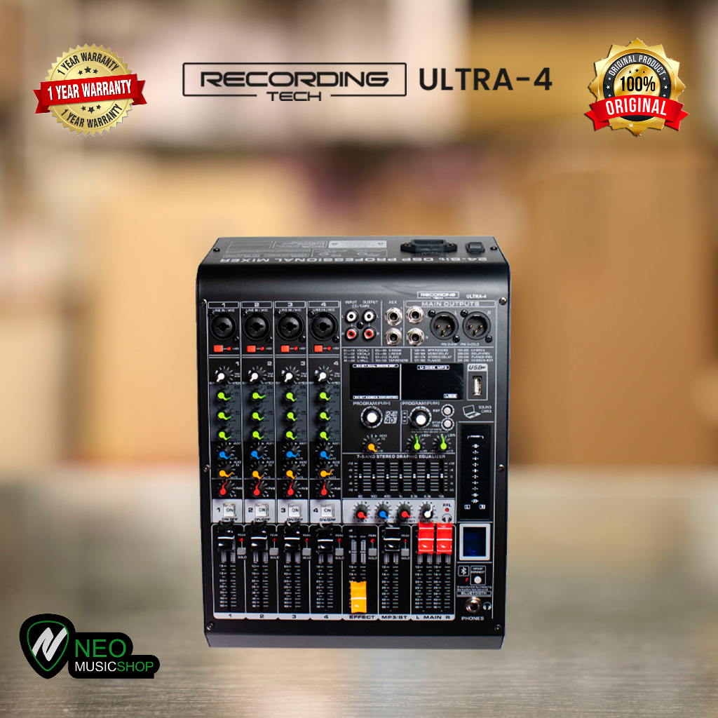 Jual RECORDING TECH ULTRA 4 MIXING CONSOLE | Audio MIxer 4 Channel ...