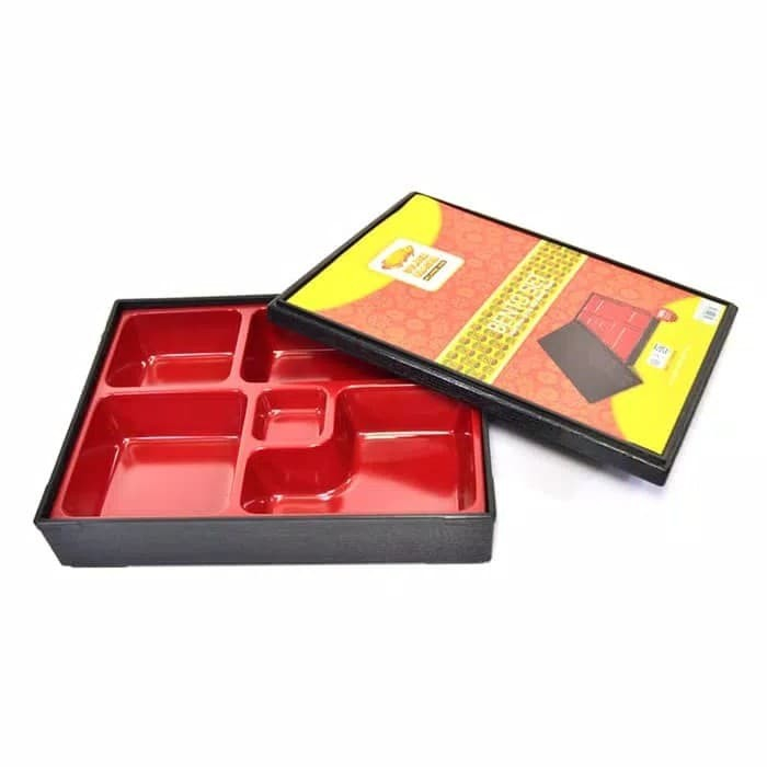 Jual Bento Box Melamine Golden Dragon / Tempat Makan Sekat Merah ...