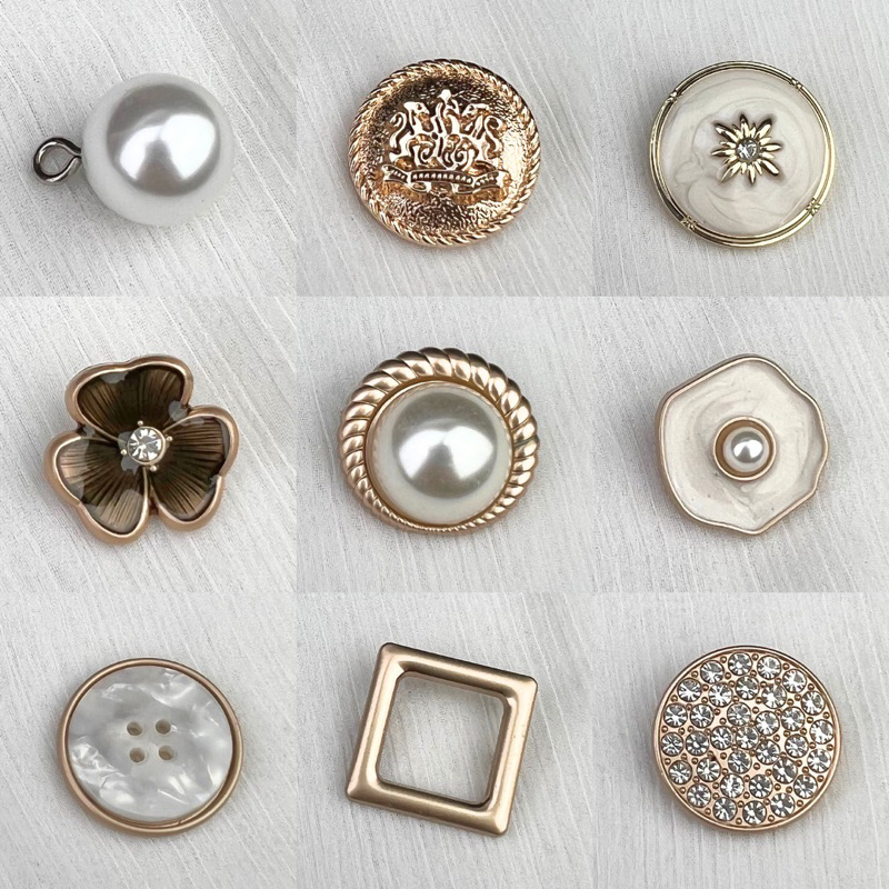 Jual Kancing Baju Cantik Mewah Blazer Gamis Dress | Fancy Button Mix ...