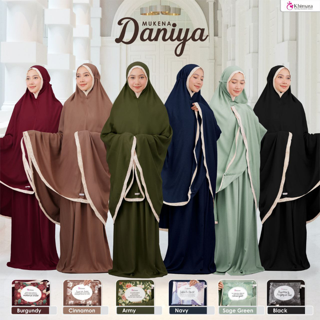 Jual MUKENA DANIYA - Mukena rayon polos jumbo adem lembut tidak mudah ...