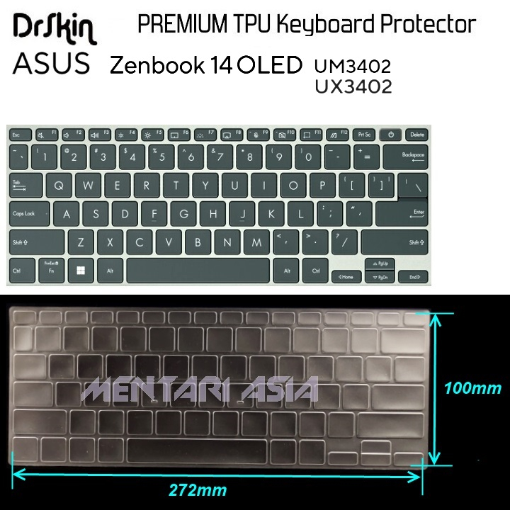 Jual Keyboard Protector ASUS ZenBook 14 OLED UM3402 UX3402 - DrSkin ...