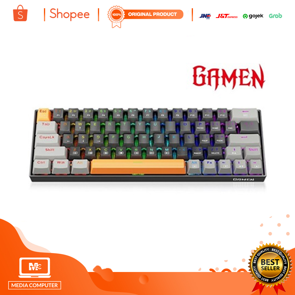 Jual KEYBOARD GAMING GAMEN TITAN III Gray Black Switch Blue | Shopee ...
