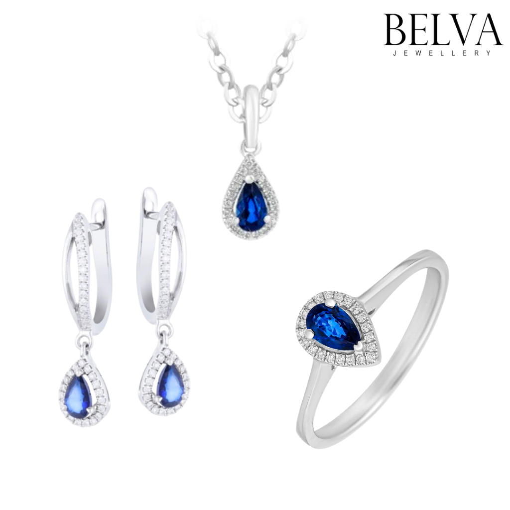 Jual 1 Set Perhiasan Batu Blue Sapphire - Belva Jewellery - BALRBW02964 ...