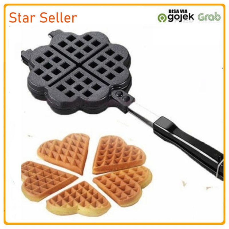Jual Cetakan Kue Waffle Croffle Maker Bunga 4 Sisi Cetakan Waffle Maker ...
