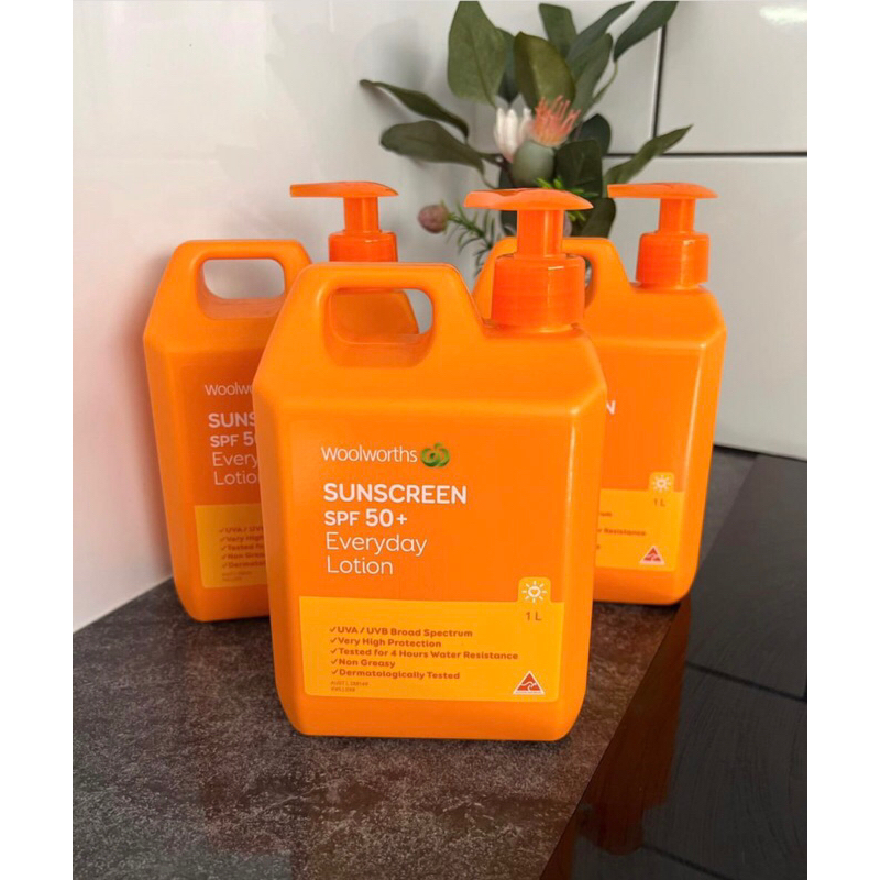 Jual Sunscreen spf 50+ 1 Liter Woolworths Australia | Shopee Indonesia