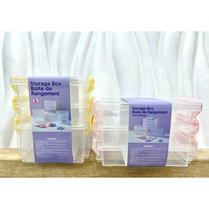 Jual COD BALI MINISO Summer Series 3-Tier Shallow Storage Box My Melody ...