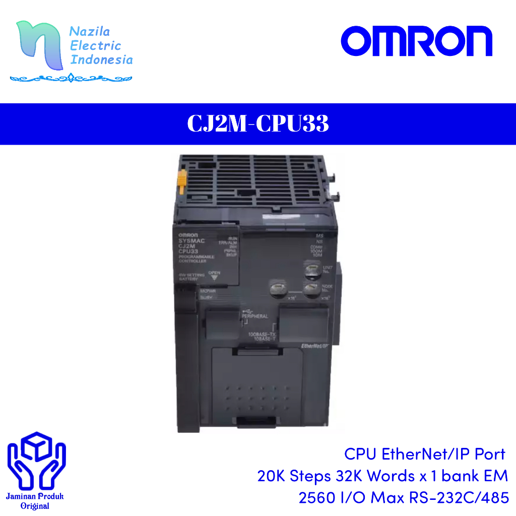 Jual Omron CPU CJ2M-CPU33 / CJ2MCPU33 Ethernet Networking Original | Shopee Indonesia