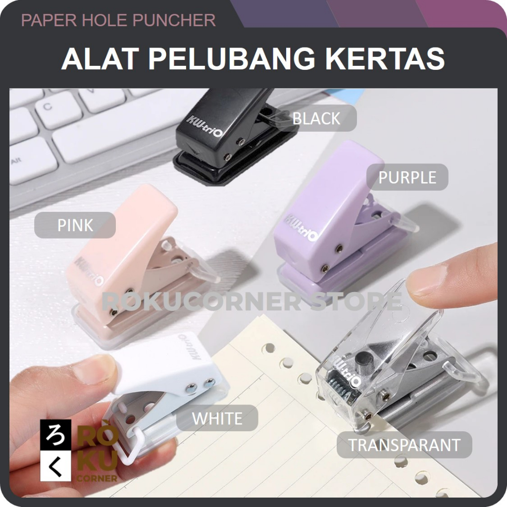 Jual Alat Pelubang Plong Pembolong Kertas Paper Punch Hole Puncher ...