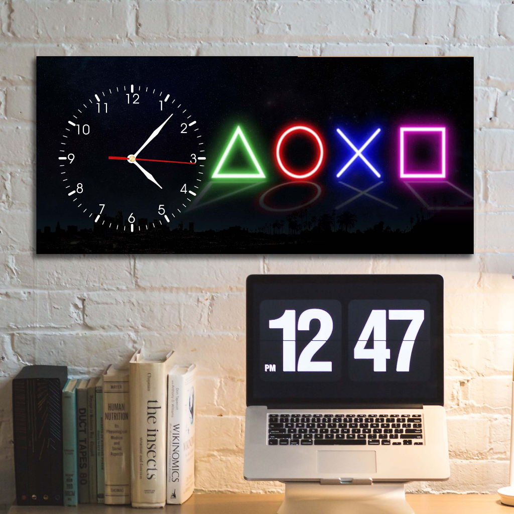 Jual Jam Dinding Gaming Hiasan Dinding Kamar Aesthetic Gamers Ps ...