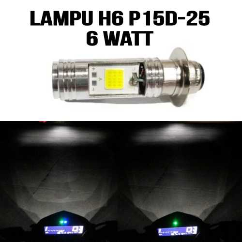 Jual Lampu LED Utama Depan Motor Headlamp Motor Hi Low Lo H6 P15D H6 ...