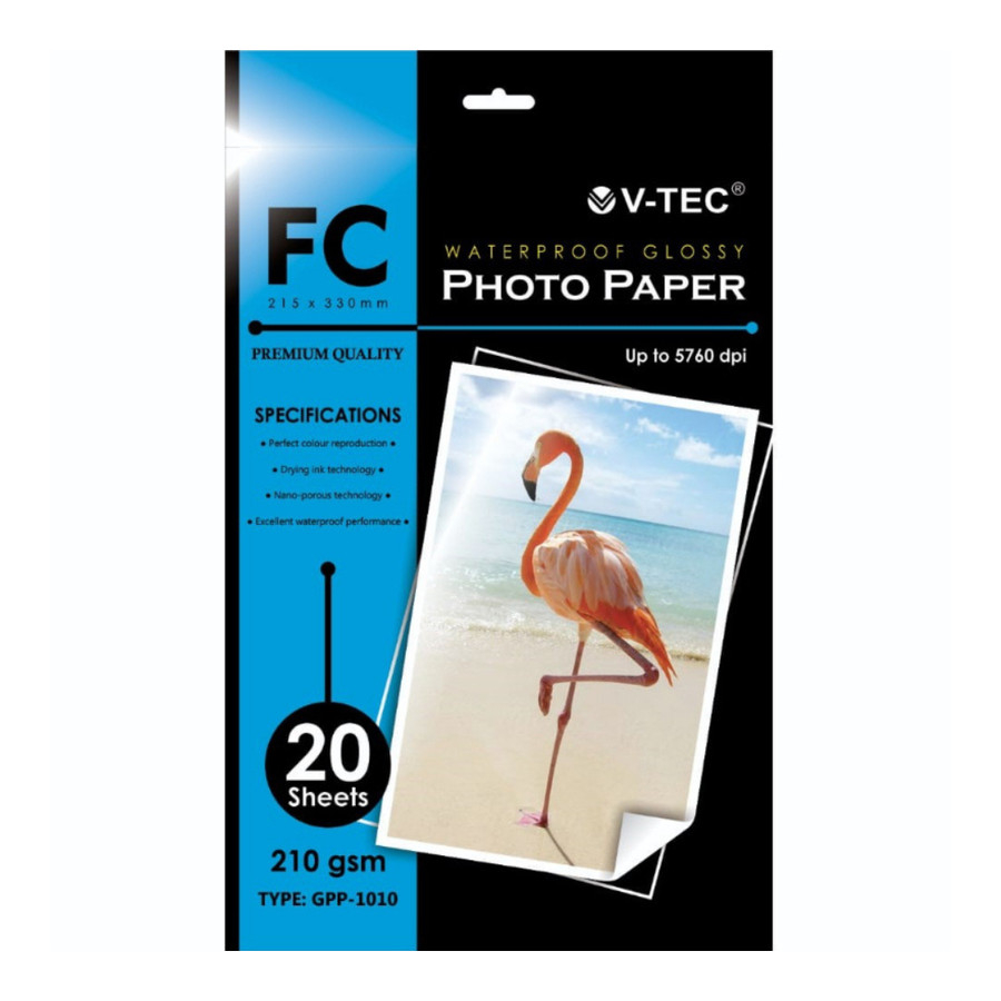 Jual V-Tec Glossy Photo Paper Folio F4 230 gsm GPP-1011 | Shopee Indonesia