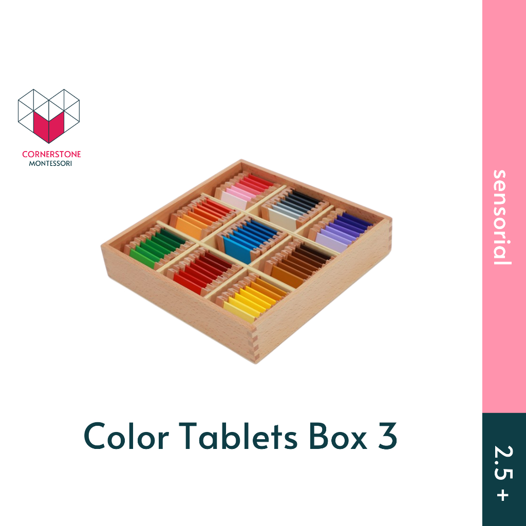 Jual Cornerstone Montessori Color Tablets Box 3 - Mentossori Sensorial ...