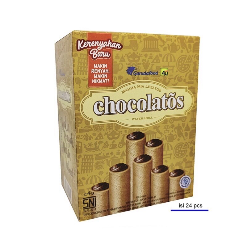 Jual Chocolatos 500 Wafer Stick Roll 1 box isi 24pcs @9gr Biskuit ...