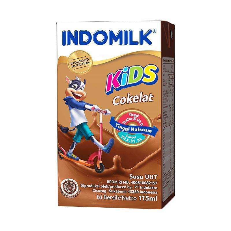 Jual Indomilk Kids UHT Rasa Chocolate 115 ml // Susu UHT rasa coklat | Shopee Indonesia