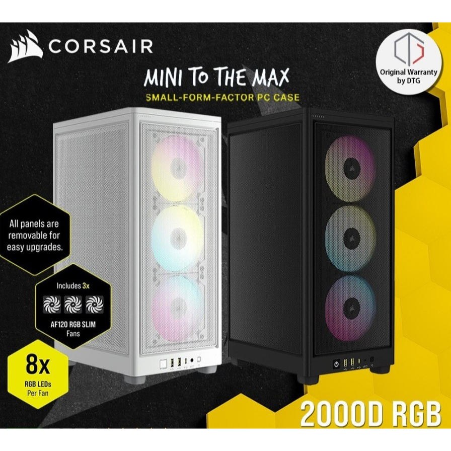 Jual Casing CORSAIR 2000D RGB AIRFLOW Mini-ITX - BLACK / WHITE | Shopee Indonesia