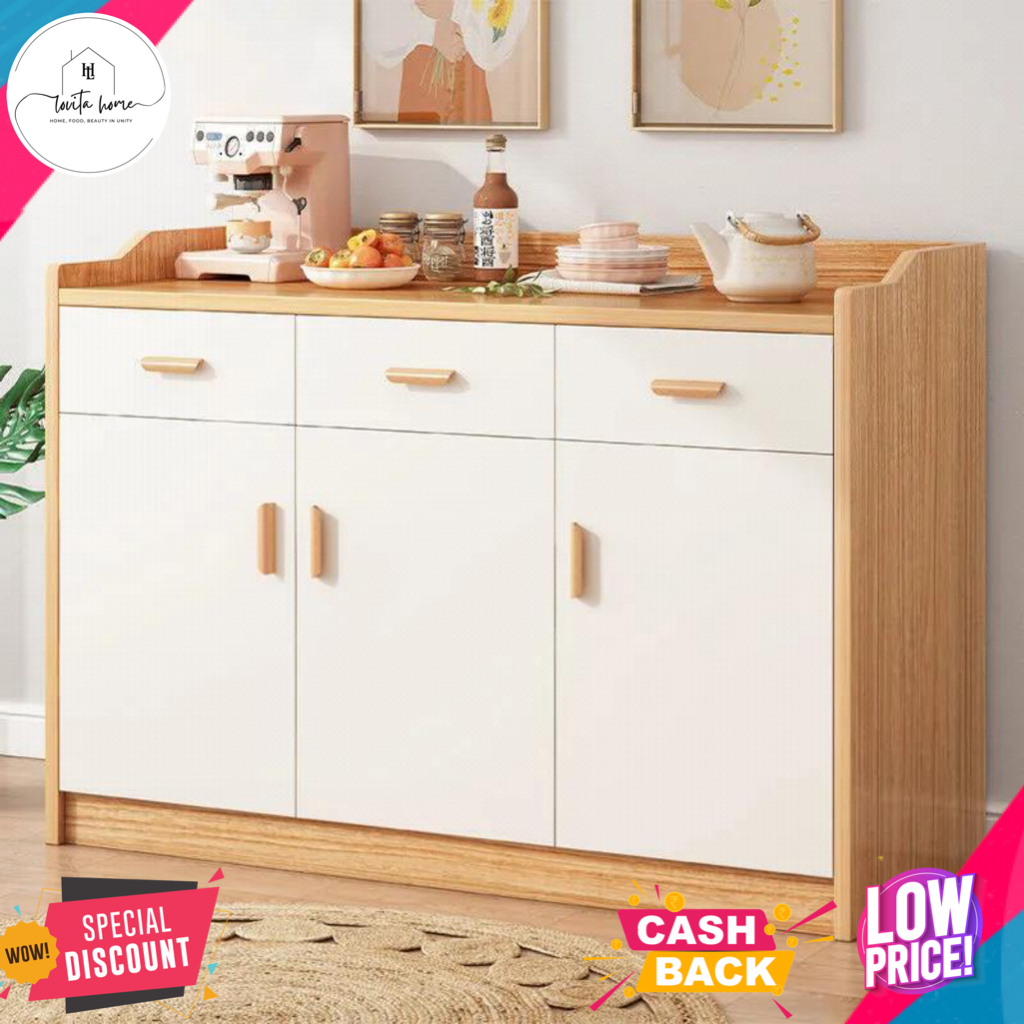 Jual Buffet Besar Minimalis Serbaguna / Rak Serbaguna Panjang Minimalis ...