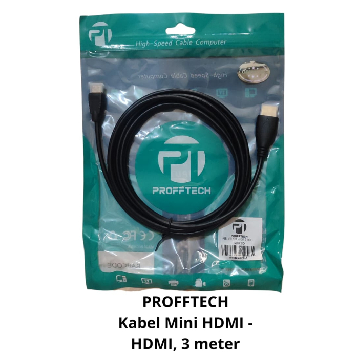 Jual ProffTech Kabel Mini HDMI to HDMI Gold Plated - 1.5 Meter & 3 ...