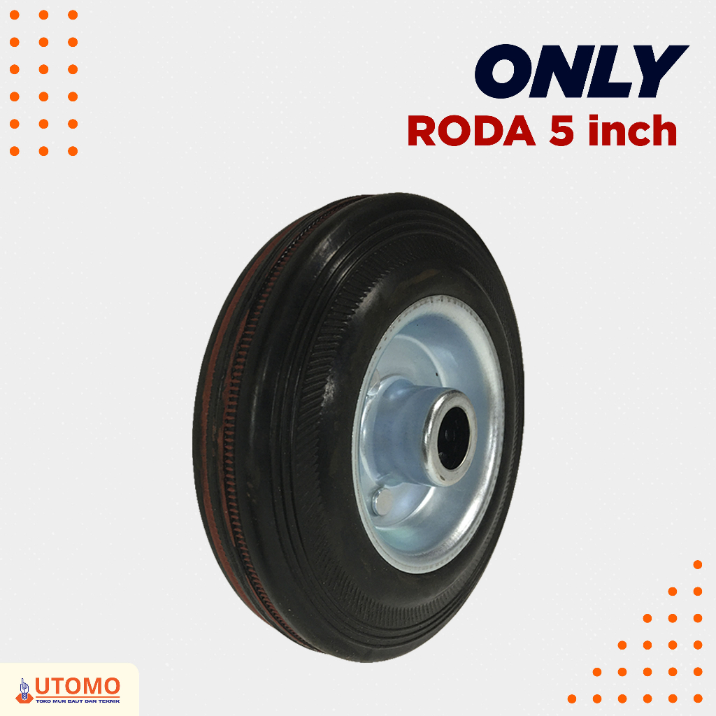 Jual Roda Etalase 5" Wheel Only / Roda Karet / Roda Trolley / Roda ...