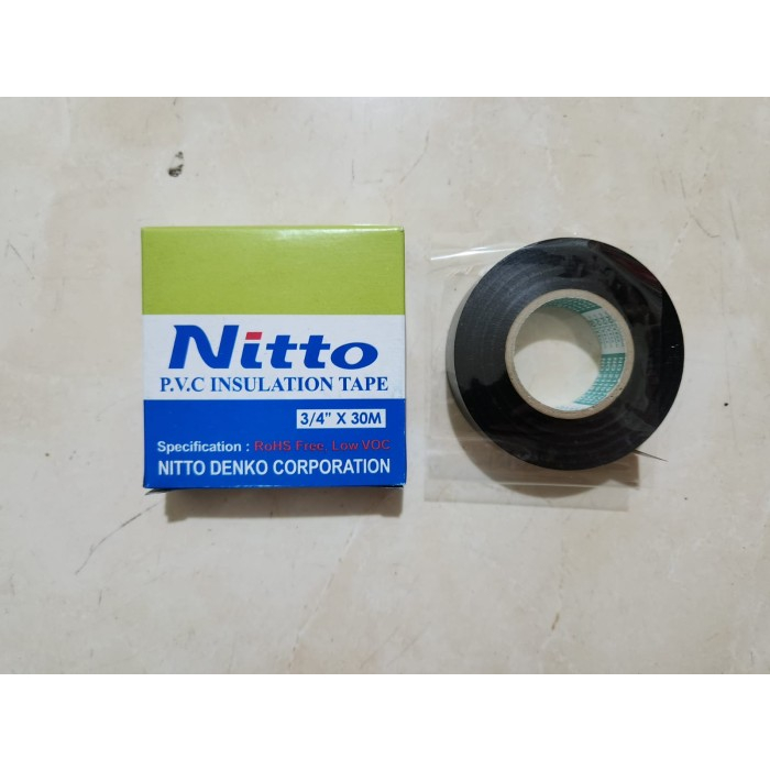 Jual Nitto / isolasi listrik / isolasi Nitto / isolasi hitam 30M ...