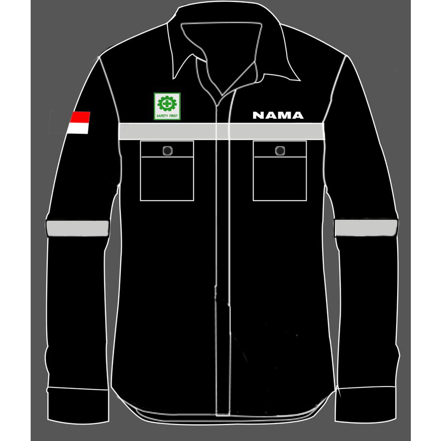 Jual Baju kerja proyek / Baju proyek / Wearpack atasan / kemeja proyek ...