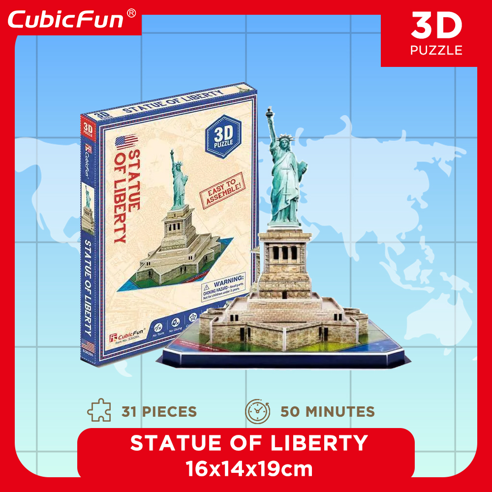 Jual CUBICFUN Statue of Liberty Mini S3026h 3D Puzzle | Shopee Indonesia