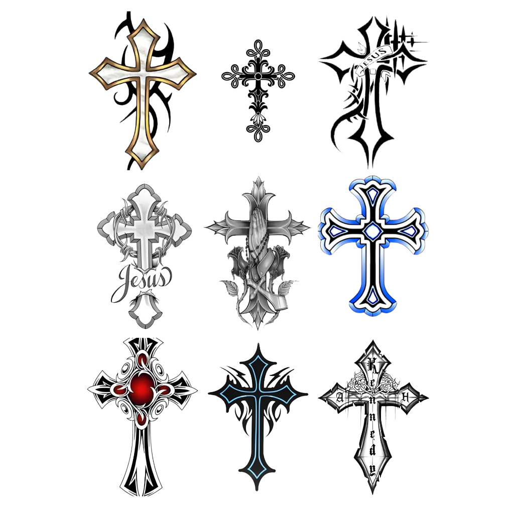 Jual Tato temporer tema salib tahan lama dan ori bisa request | Shopee ...