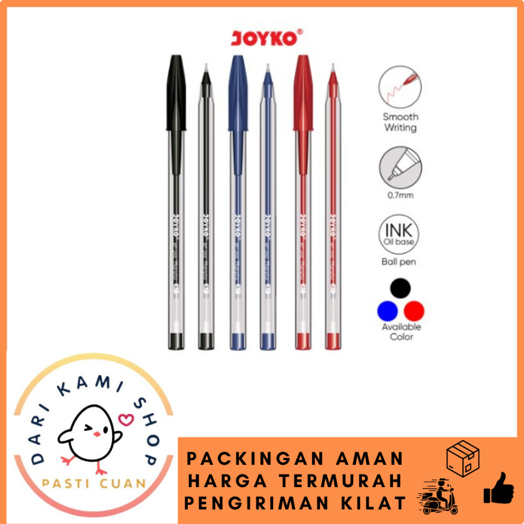 Jual JOYKO BALL PEN PULPEN PENA HARUTO BP-345 0.7mm / 1 BOX (12 PCS) | Shopee Indonesia
