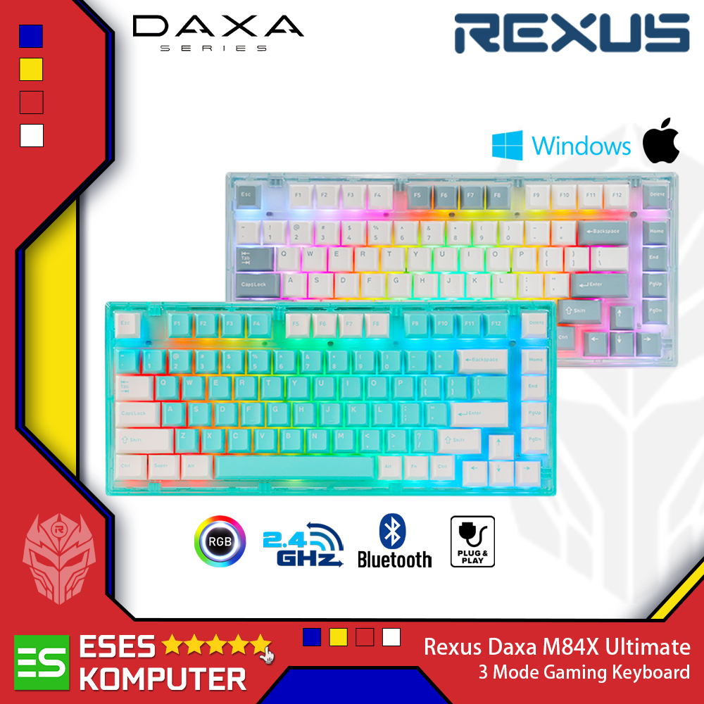 Jual Keyboard Rexus DAXA M84X Ultimate Wireless RGB | Keyboard Gaming ...