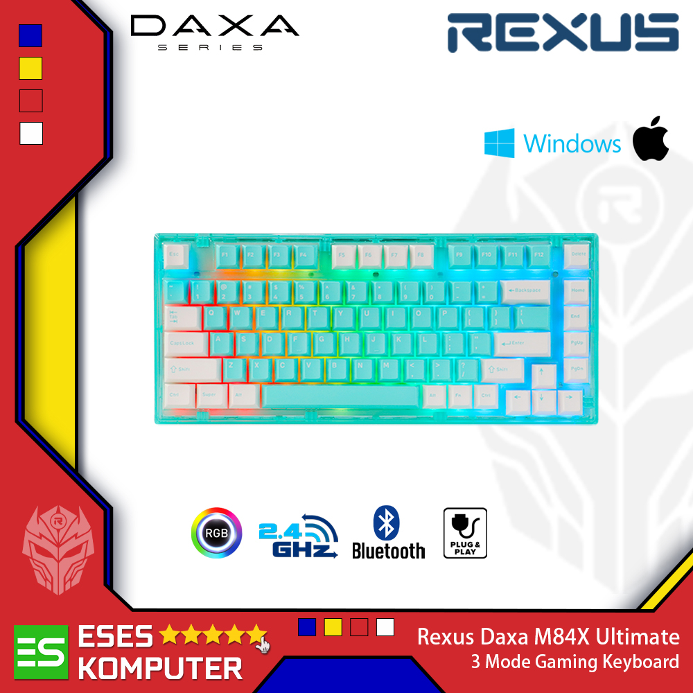 Jual Keyboard Rexus DAXA M84X Ultimate Wireless RGB | Keyboard Gaming ...