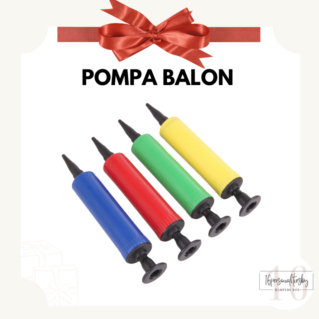 Jual Pompa Balon Tangan Manual / Alat Pompa Tiup Angin Balloon Bola ...