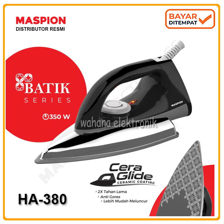 Jual Setrika Listrik Maspion HA-380 Ceramic Coating Keramik HA 380 ...